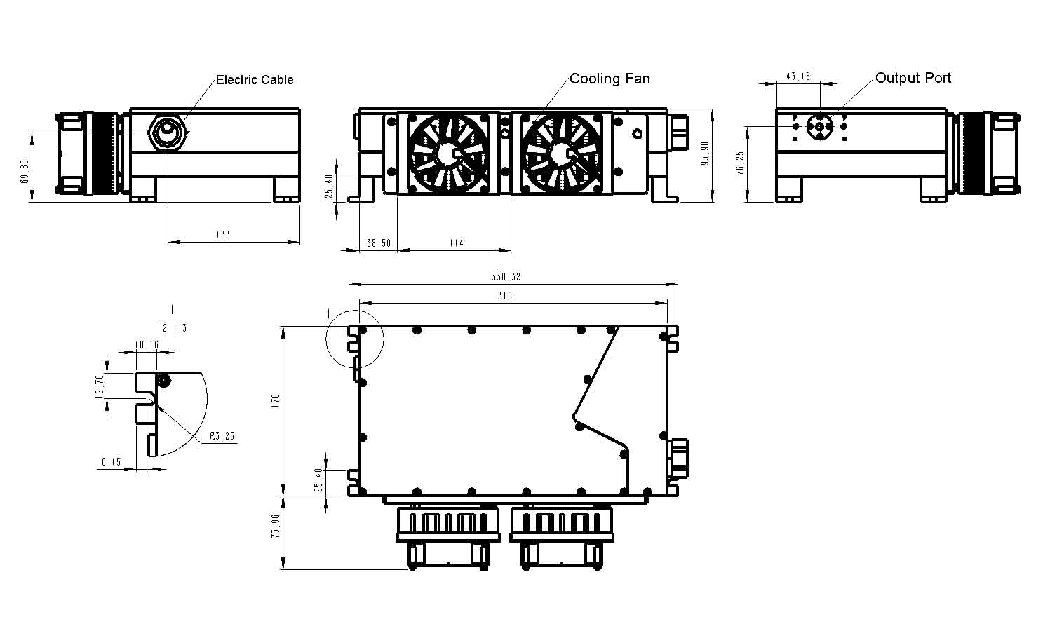 LP106-B-3W 355nm Air cooling UV Laser - 3W