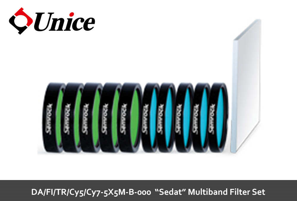 DA/FI/TR/Cy5/Cy7-5X5M-B-000 BrightLine® Sedat Multiband Filter Set